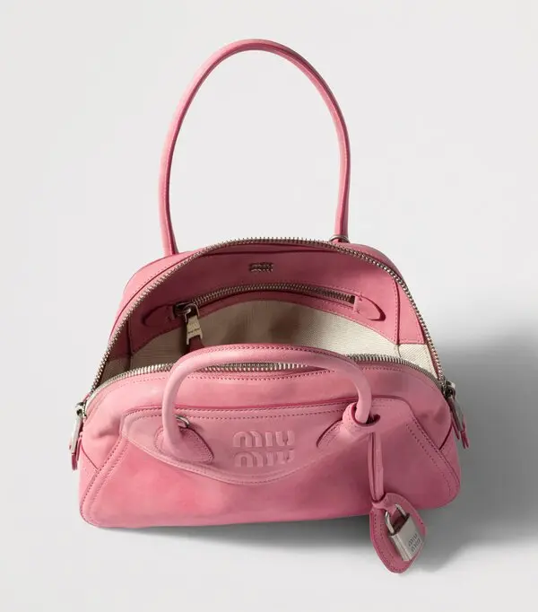 Miu Miu Nappa Leather Vivant Top-handle Bag - Pink