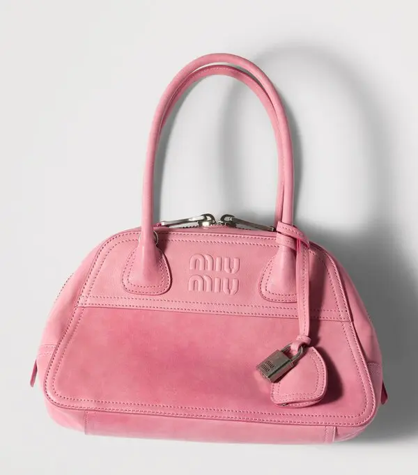 Miu Miu Nappa Leather Vivant Top-handle Bag - Pink