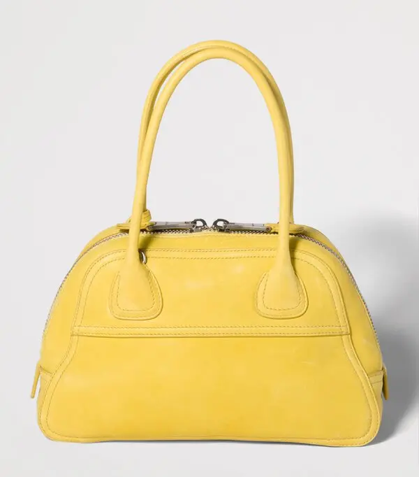 Miu Miu Nappa Leather Vivant Top-handle Bag - Yellow