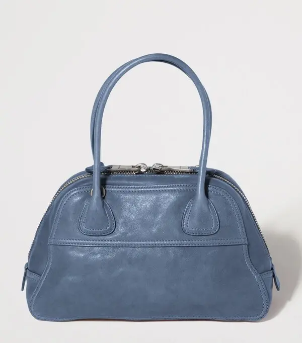 Miu Miu Nappa Leather Vivant Top-handle Bag - Blue
