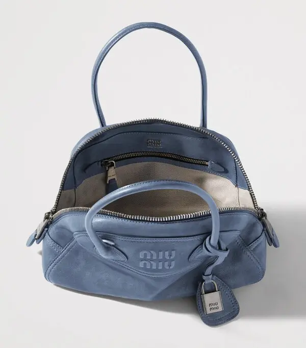 Miu Miu Nappa Leather Vivant Top-handle Bag - Blue