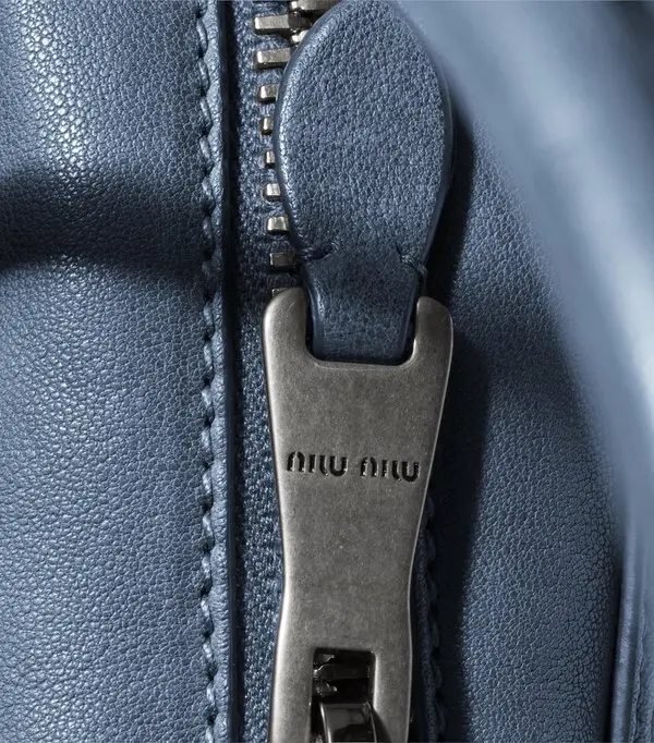 Miu Miu Nappa Leather Vivant Top-handle Bag - Blue