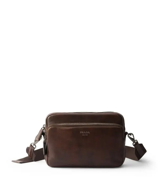 Prada Leather Shoulder Bag - Brown