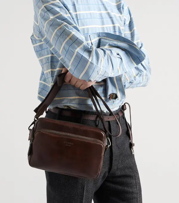 Prada Leather Shoulder Bag - Brown
