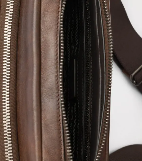 Prada Leather Shoulder Bag - Brown