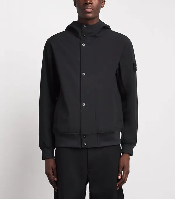 Stone Island Light Soft Shell-r Hooded Jacket