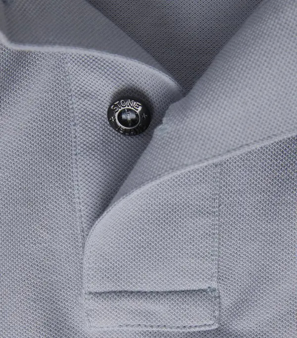 Stone Island Cotton Compass Polo Shirt - Grey