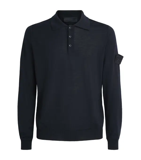 Stone Island Virgin Wool Ghost Polo Sweater