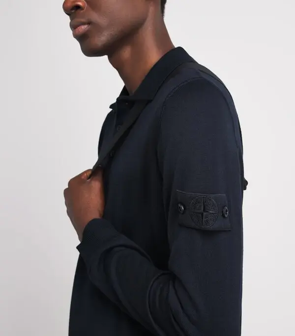 Stone Island Virgin Wool Ghost Polo Sweater
