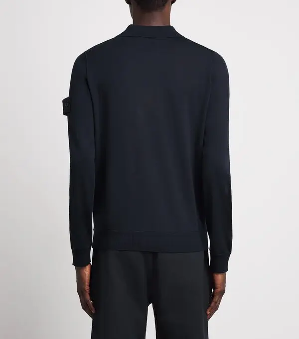 Stone Island Virgin Wool Ghost Polo Sweater
