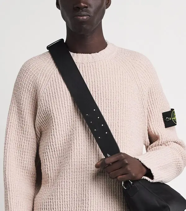 Stone Island Bouclé Compass Patch Sweater
