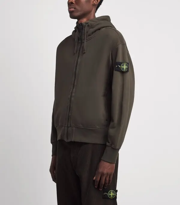 Stone Island Cotton Compass Patch Hoodie
