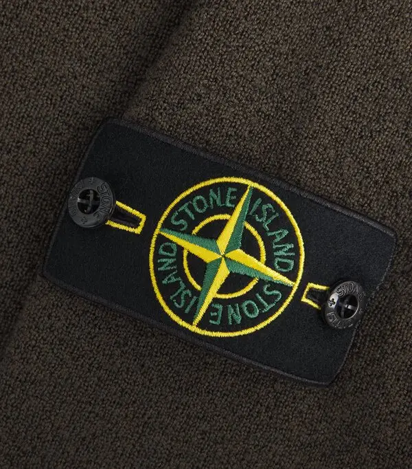 Stone Island Virgin Wool Compass Sweater - Black