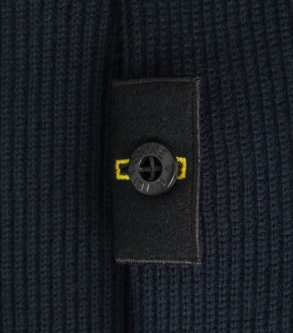Stone Island Ribbed Compass Patch Sweatshirt