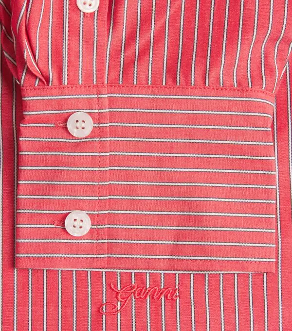 GANNI Cotton Stripe Oxford Shirt