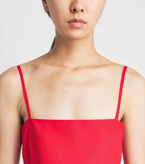 GANNI Cotton Ruffled Mini Dress