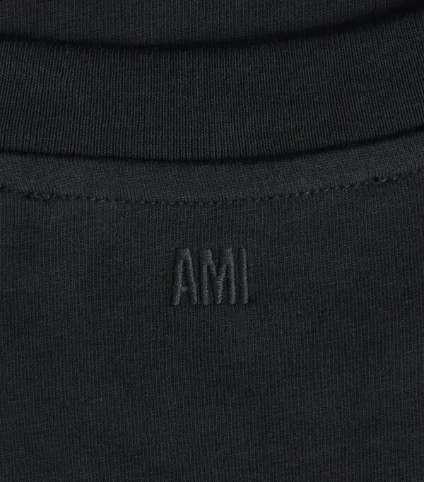 AMI Paris Cotton De Coeur T-shirt - Black