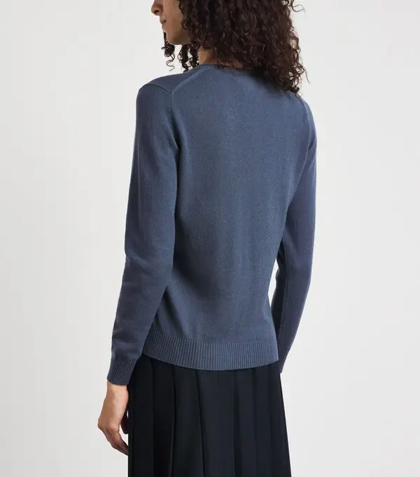 Colombo Cashmere Crew Neck Sweater - Blue