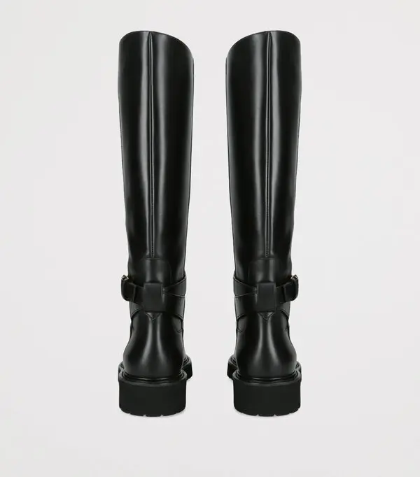 Valentino Garavani Leather Vlogo Boots