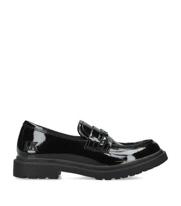 LELLI KELLY Patent Leather Clara Loafers With Heart Embellishments