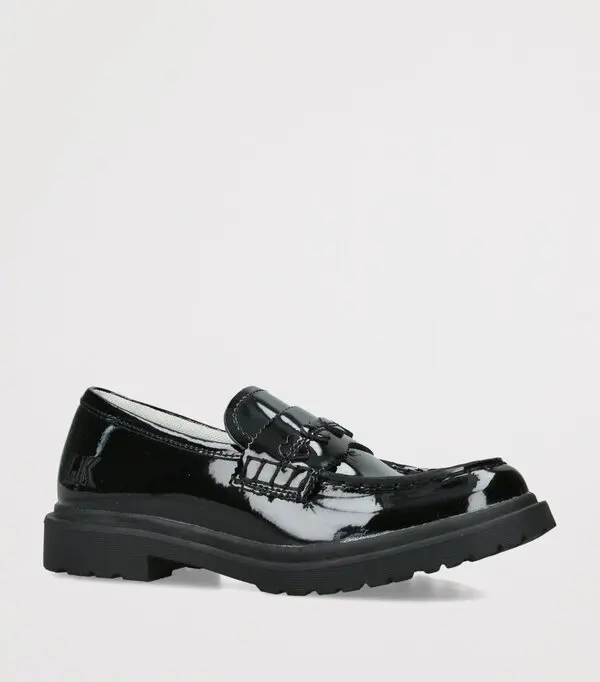 LELLI KELLY Patent Leather Clara Loafers With Heart Embellishments