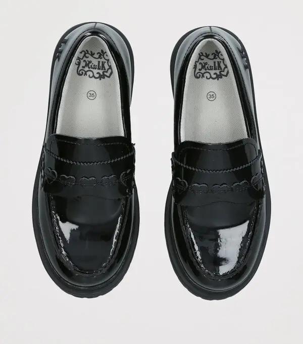 LELLI KELLY Patent Leather Clara Loafers With Heart Detailing