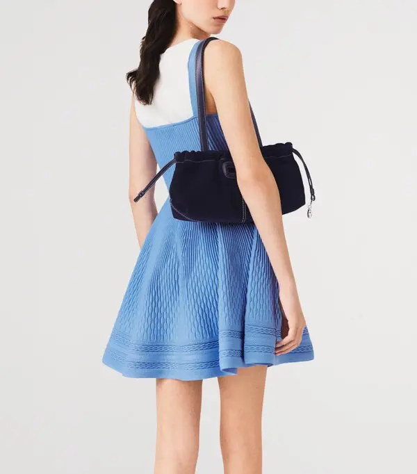 Maje Embellished Knit Mini Dress
