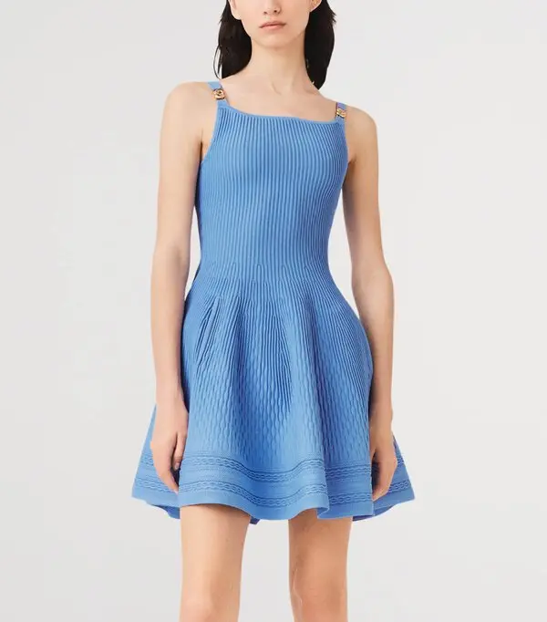 Maje Embellished Knit Mini Dress