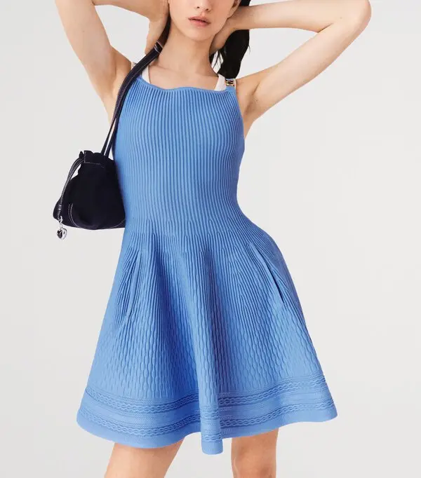 Maje Embellished Knit Mini Dress