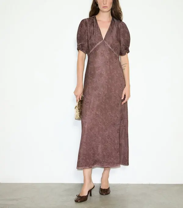 Max & Co. Floral Jacquard Midi Dress