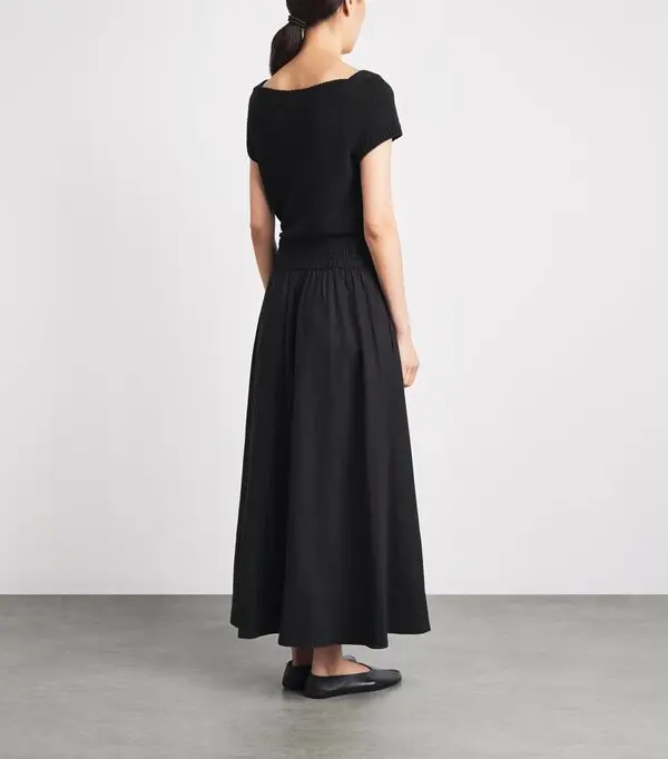 ME+EM Mixed Media Maxi Dress - Black