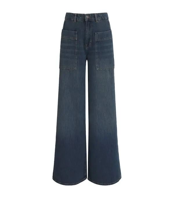 ME+EM Mid-rise Super Wide-leg Jeans - Blue