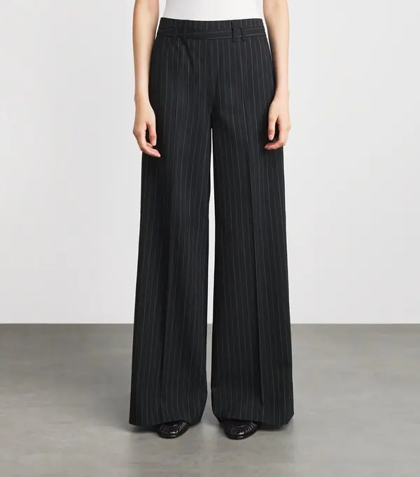 ME+EM Pinstripe Wide-leg Trousers