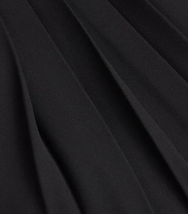 ME+EM Crepe Maxi Skirt With Slit And Pleats - Black