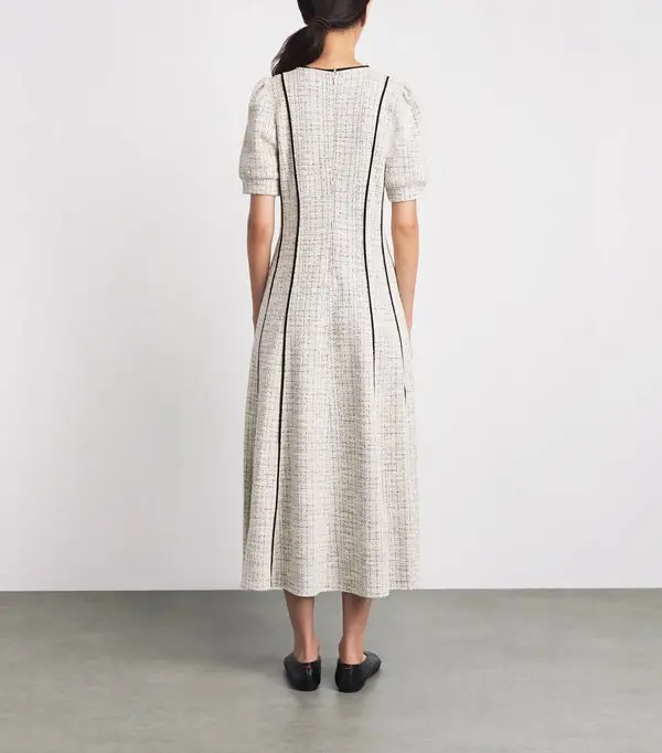 ME+EM Tweed Fit-and-flare Maxi Dress