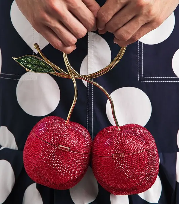 Judith Leiber Embellished Cherry Clutch Bag