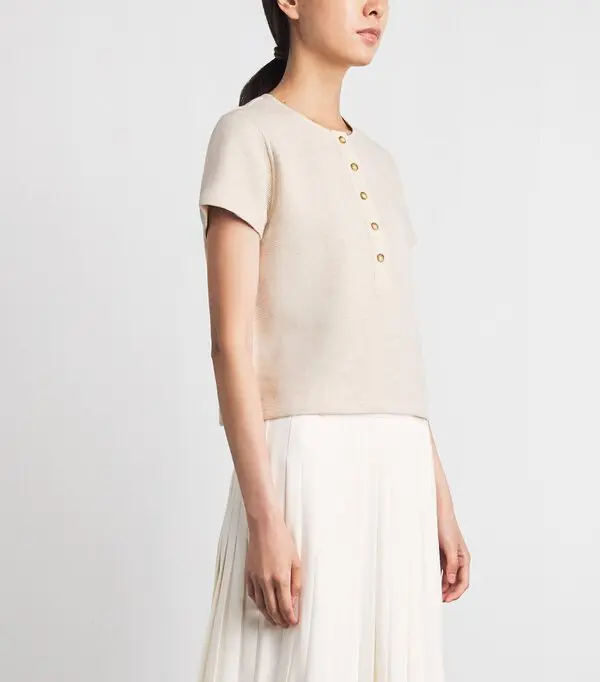 ME+EM Waffle-knit Henley Baby T-shirt