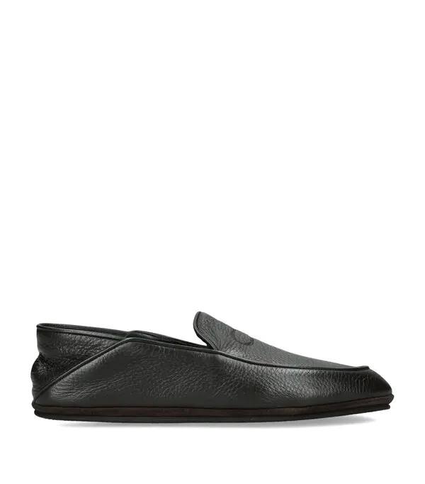 John Lobb Leather Kingston Ii Slippers