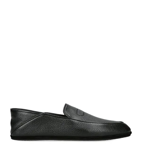 John Lobb Leather Kingston Ii Slippers