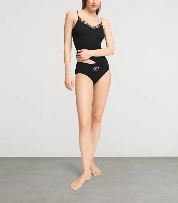 Hanro Cotton Lace-detail Rosaria Briefs