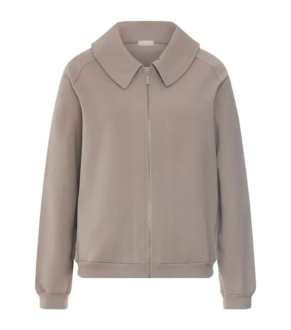Hanro Cotton Natural Living Cardigan - Brown