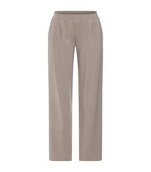 Hanro Stretch-cotton Natural Living Wide Leg Trousers