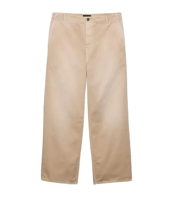 Prada Cotton Gabardine Trousers - Neutral