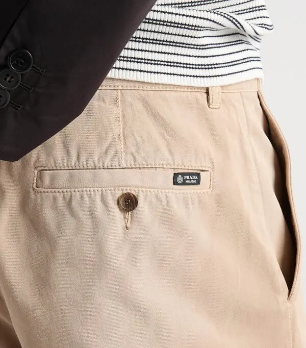 Prada Cotton Gabardine Trousers