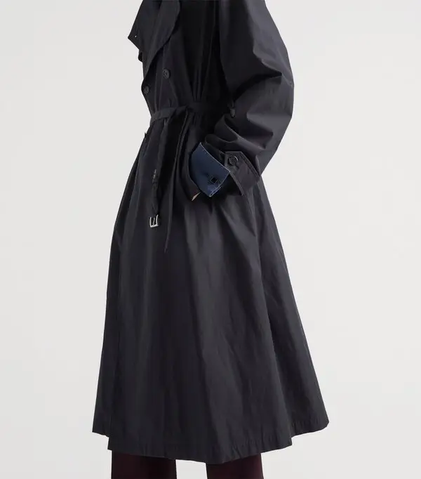 Prada Cotton-blend Collarless Trench Coat