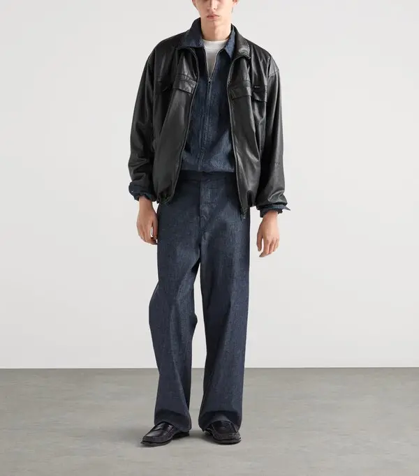 Prada Cotton Chambray Zipped Shirt