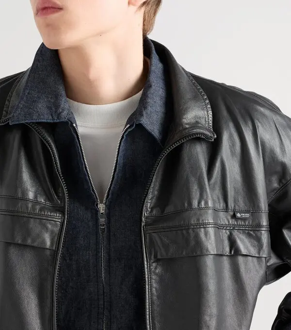 Prada Cotton Chambray Zipped Shirt