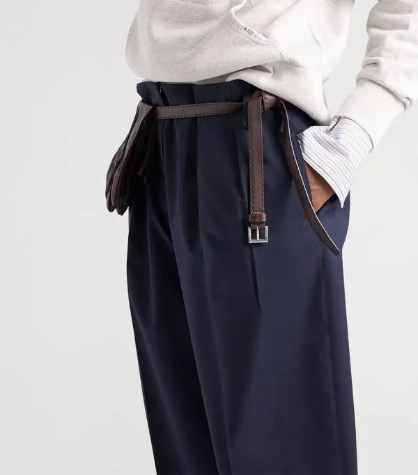 Prada Wool-mohair Wide-leg Trousers