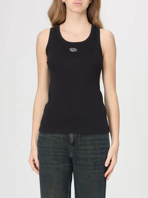 DIESEL® Ribbed Tank Top - Black