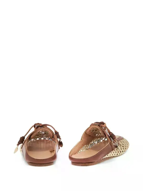 ANCIENT GREEK SANDALS Naveta Interwoven Lace-up Mules
